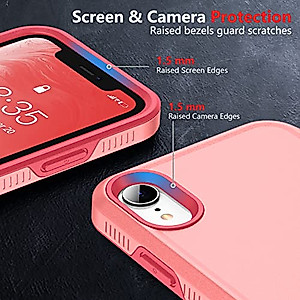 SPIDERCASE for iPhone XR Case, [10 FT Military Grade Drop Protection] [Non-Slip] [2 pcs Tempered Glass Screen Protector] Shockproof Airbag Cushion Protective Case for iPhone XR (Cherry Juice Pink)
