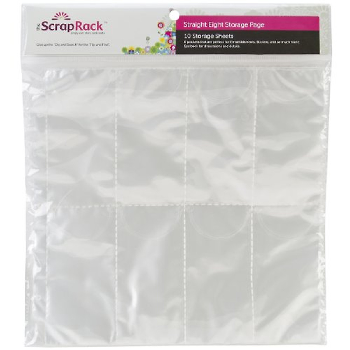 Totally-Tiffany SRSP-P66 Scrap Rack Basic Storage Page, Straight 8, 10-Pack