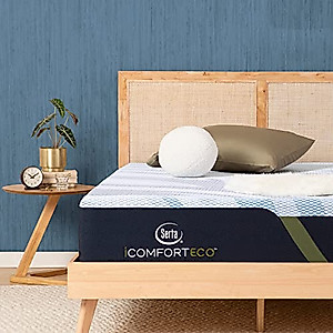 Serta - iComfortECO F10 Medium 12" King Smooth Top Memory Foam Mattress, Cooling, Pressure Relief, Utilizing Recycled and Plant-based Material, 100 Night Trial, CertiPUR-US Certified
