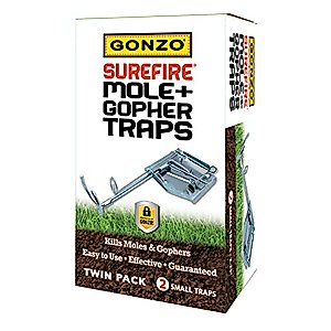 Gonzo 5005 Gopher Traps, Silver