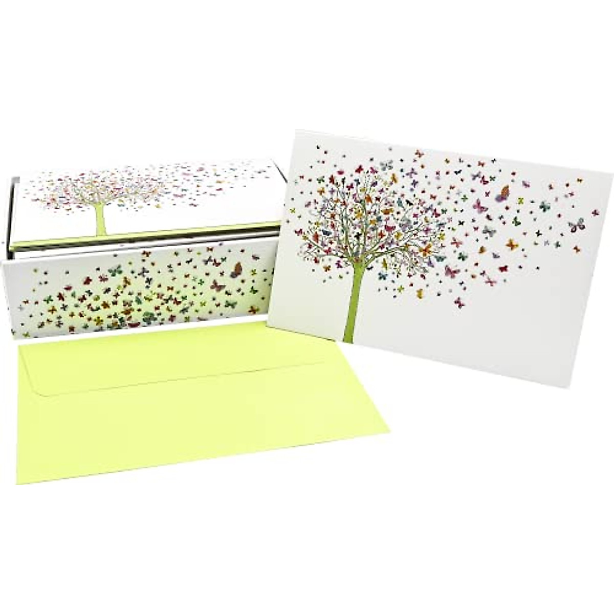 Tree of Butterflies Note Cards (14 cards, 15 self-sealing envelopes)