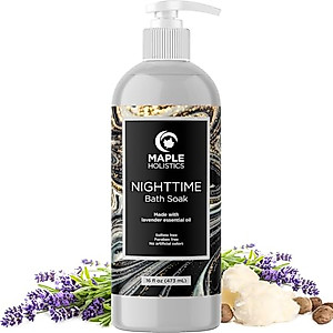 Luxury Nighttime Bubble Bath for Women - Aromatherapy Sleep Bath Soak for Women Relaxing and Nourishing Vegan Formula with Lavender Essential Oil and Shea Butter - Sulfate Paraben and Phthalate Free