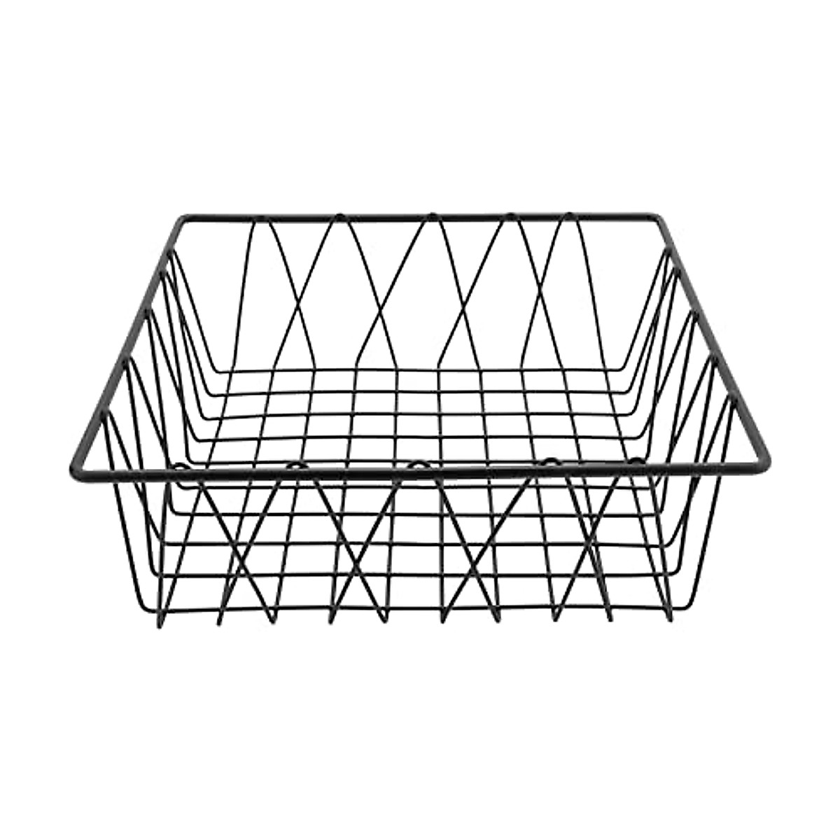 G.E.T. IR-912 12" Square Wire Basket, 4" Deep, Iron Powder Coated