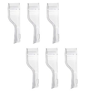 Travel Electric Toothbrush Heads Cover Plastic Protective Cap Case Compatible with Oral-B Long Dual-Heads Replacement Tooth Brush Heads(6 Pack) Clear