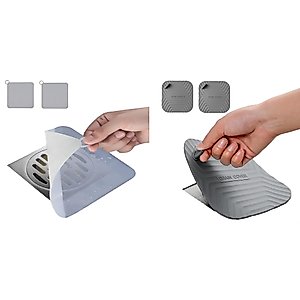 MAOYONG Silicone Drain Stopper - Anti-Odor Cover for Bathroom, Bathtub, and Kitchen Sink 4 Pack