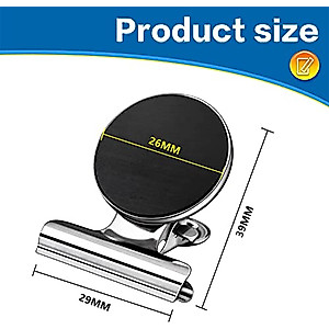 DIYMAG Fridge Magnet,Refrigerator Magnets,Magnetic Clips Heavy Duty for Refrigerator, Fridge Magnets,Strong Magnets for Fridge,Whiteboard,Office, Locker,Classroom(Silver, 20PCS)