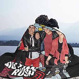 CUPLES Big Singer Time Band Ru Popularity Sh Blanket Suitable for All Seasons Fashion Backpacking 80"x60" Black