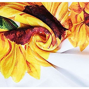 SLHETS Bright Sunflower Hand Towels 13.6 X 29' Yellow Flowers Bath Towel Soft Kitchen Dish Towels for Household Daily Use | Home Decoration | Carry-On Hotel Gym Spa