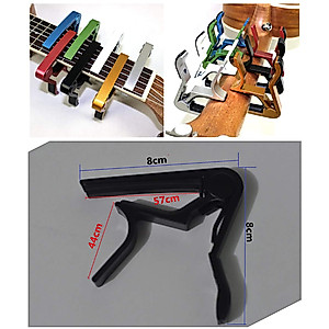 Guitar Picks Guitar Capo Acoustic Guitar Accessories Trigger Capo Key Clamp Black With 6 Pcs Guitar Picks