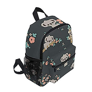 OREZI Cute Baby Koala Preschool Backpack with Chest Strap,Mini Toddler Backpack with Name Tag Daycare Toy Bag for Boys Girls,10 x 4x 12 Inches