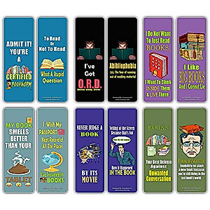 Inspiring Hilarious Literary Bookmarks (30-Pack) – Funny Book Reading Learning Pack - Excellent Party Favors Teacher Classroom Reading Rewards and Incentive Gifts for Book Lovers