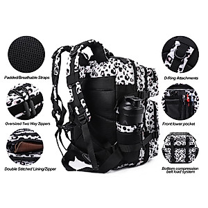 LHI Tactical Military Backpack for Men and Women 25L Army Assault Pack Bag Large Rucksack with Molle System - Leopard