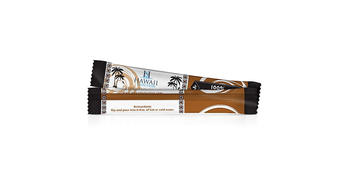 Hawaii Selection 100% Kona Coffee Instant Sticks - 10 Count