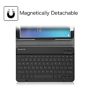 FINTIE Keyboard Case for Samsung Galaxy Tab E 9.6 - Slim Fit PU Leather Stand Cover with Premium Quality [All-ABS Hard Material] Removable Wireless [Long Life Battery] Bluetooth Keyboard, Black