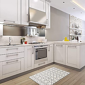 Rugshop Modern Boho Trellis Anti Fatigue Standing Mat 18" x 30" Cream