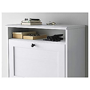 IKEA Brusali Shoe Cabinet With 3 Compartments, White