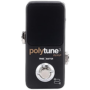 TC Electronic POLYTUNE 3 NOIR Tiny Polyphonic Tuner with Multiple Tuning Modes and Built-In BONAFIDE BUFFER