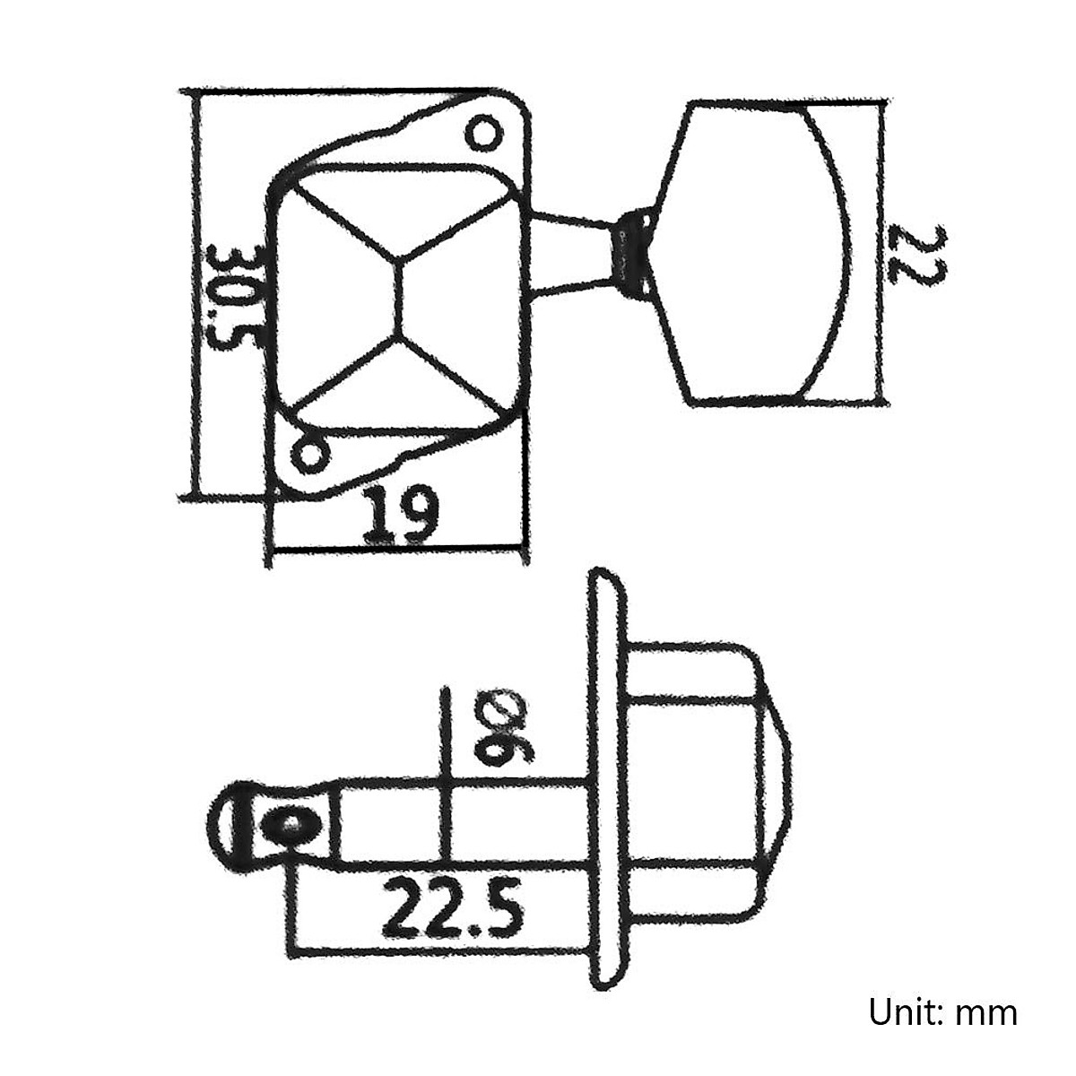 Vangoa 3L3R 6 Pieces Semi-closed Guitar String Tuning Pegs Tuner Machine Heads Knobs Tuning Keys for Acoustic or Electric Guitar, Chrome(Type B)