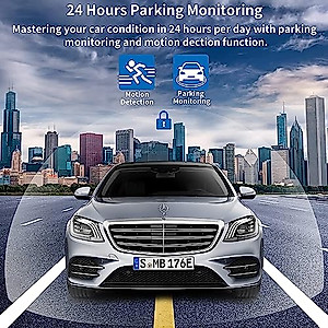 LAMONKE Dash Cam, 1080P Dash Camera for Cars with 4Inch LCD Display, Dash Cam Front with 170° Wide Angle, Loop Recording, Parking Monitor, WDR Night Vision, Support 64GB Max
