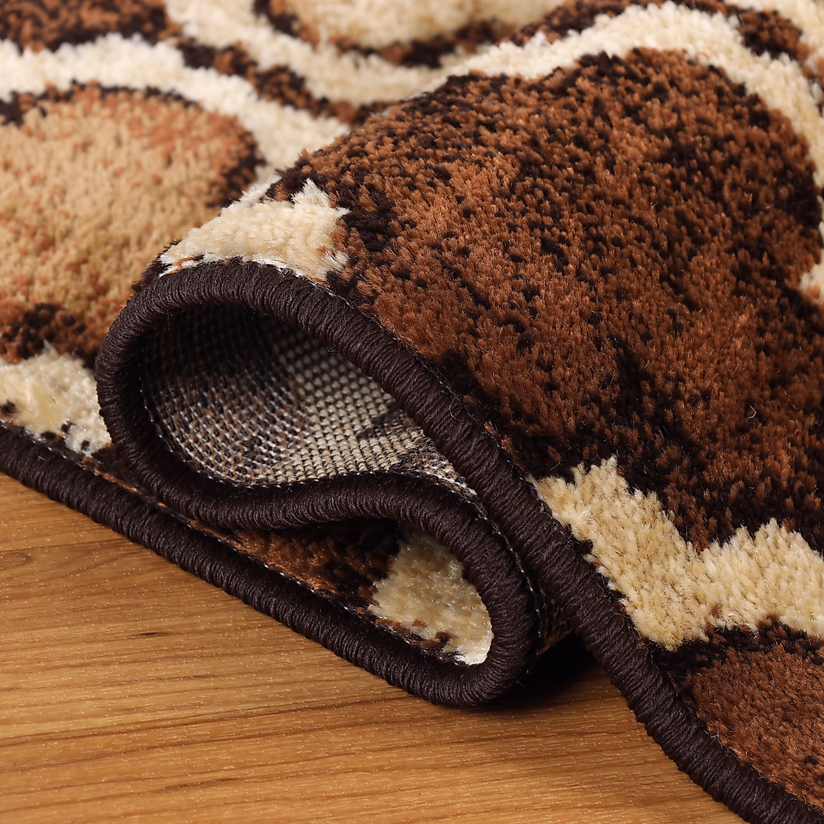 Superior Indoor Area Runner, Jute Backed, Perfect for Hallway, Living/ Dining Room, Bedroom, Office, Kitchen, Entryway, Modern Geometric Trellis Floor Decor, Viking Collection, 2' 7" x 8', Coffee