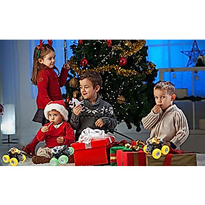 YQMYXG Monster Truck Toys Cars for Boys Toddlers 4 Wheels Drive Durable Friction Powered Car Toys for Kids Birthday Party 360 Degree Rotation Gift Suitable for Boys Girls over 3 years old(Yellow+Green