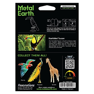 Metal Earth Keel Billed Toucan 3D Metal Model Kit Fascinations
