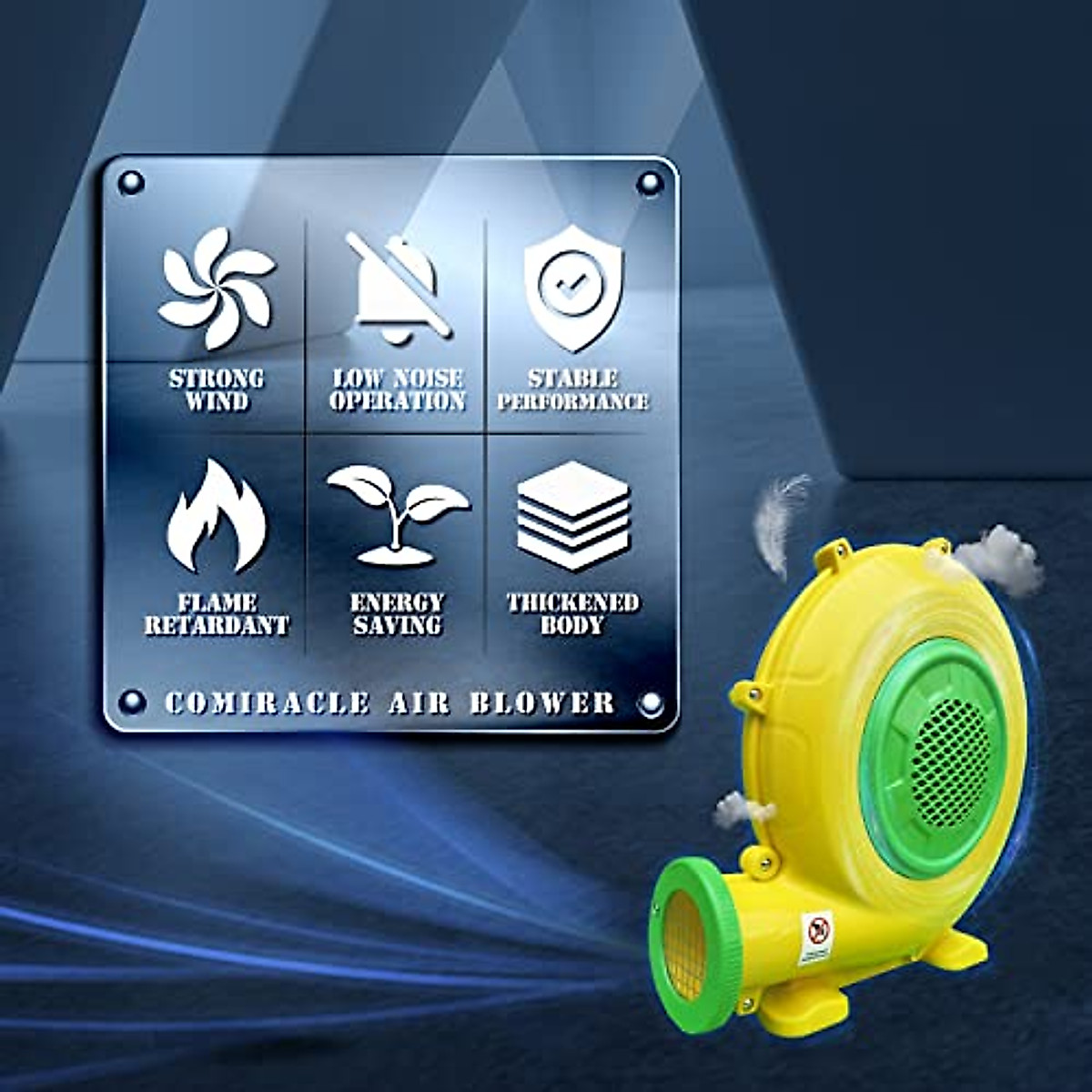 Air Blower 480 Watt Inflatable Bounce House Air Blower, Outdoor Inflatable Castle and Jump Slides Blower (YF, 480 Watt, YF-F1)