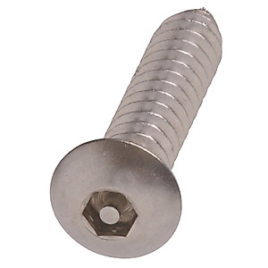 The Hillman Group 45782 14-Inch x 3/4-Inch Button Head Hex Drive Sheet Metal Security Screw, Stainless Steel
