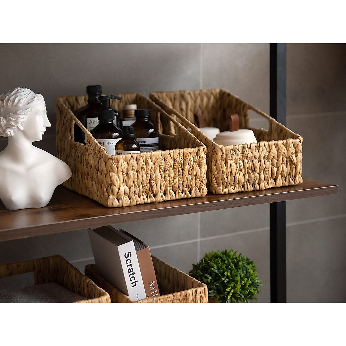 StorageWorks Wicker Baskets for Storage