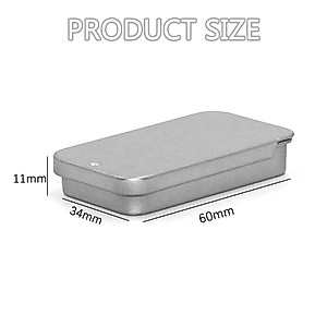 diyfixlcd 10 Pieces Mini Sliding metal tins, Metal Rectangular Push-Pull Box with Sliding Lid, Portable Empty Box for Wedding Candy Jewelry Lip Balm, Black, Silver