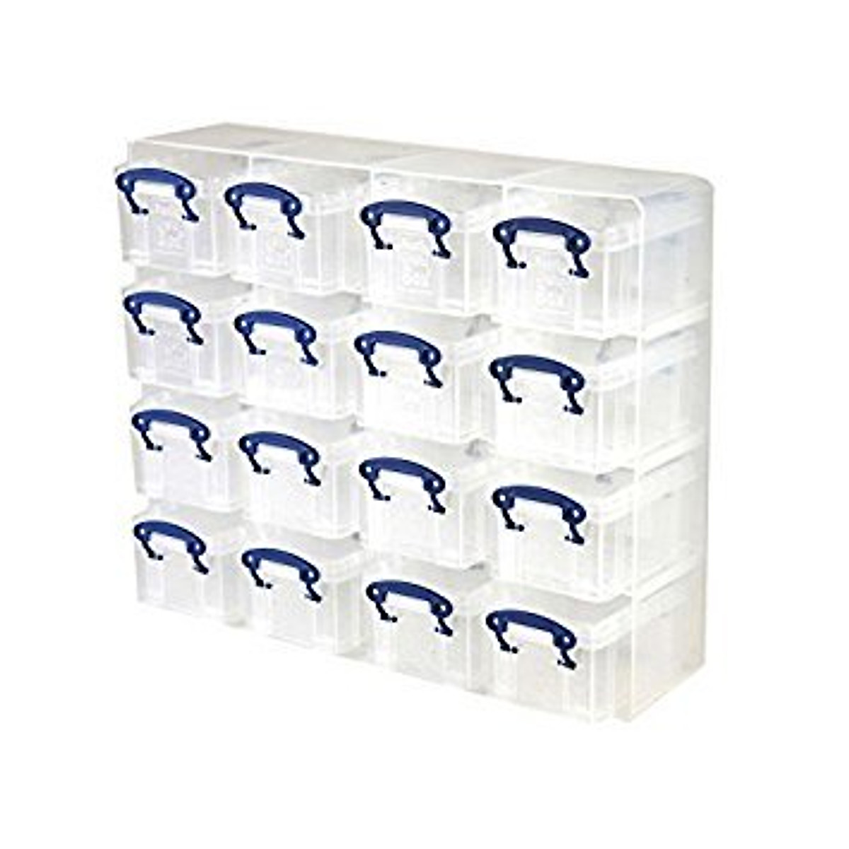 Really Useful Box Plastic Storage Organiser 0.3 Litre Pack Of 16 - Color: Clear by Really Useful