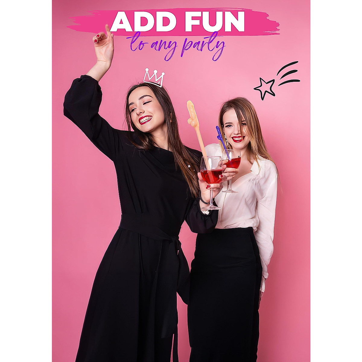 30pcs Bachelorette Party Straws Party Favors Naughty Straws Funny Hen Drinking Straws Willy Party Straws Naughty Straws for Bachelorette Party Hen Straws Naughty