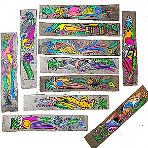 Amate Bookmarks by Jacq & Jürgen 5 Pack Hand Painted Mexican Unique Art