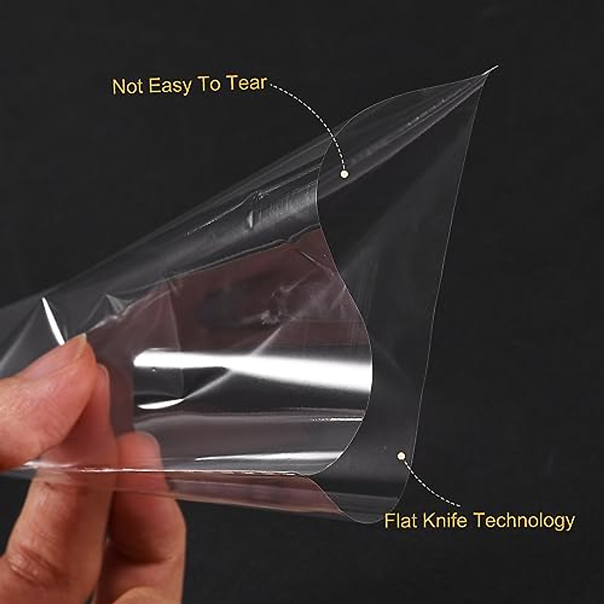 uxcell 100Pcs Clear Cello Bags, 4-1/4" x 6-5/16" Plastic Flat Open-End OPP Cello Treat Bags Cello Poly Bags for Packing Cookies Candy Jewelry Gifts, Clear