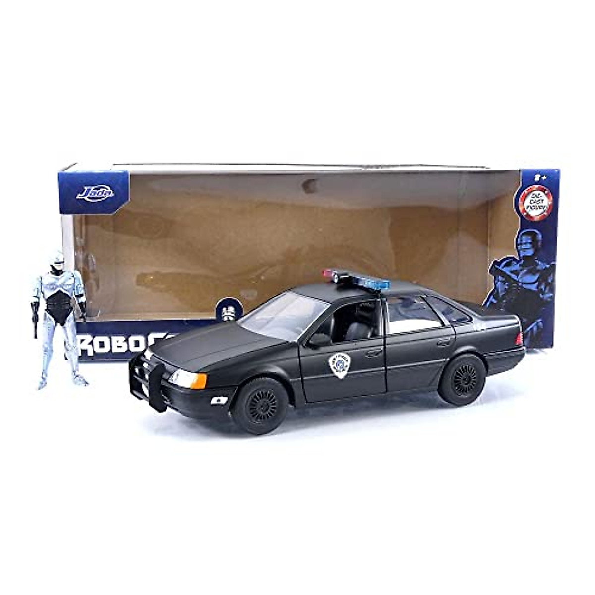 Robocop 35th Anniversary 1:24 OCP Ford Taurus Die-Cast Car & 2.75" Robocop Figure, Toys for Kids and Adults