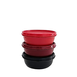 Tupperware Airtight Leakproof Storage Container (Set of 3, 300 ml) Cherry, Ruby, Black, 11155467