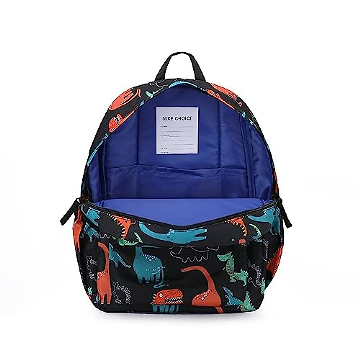 NICE CHOICE Preschool Backpack Kindergarten Little Kid Toddler School Backpacks for Boys and Girls with Chest Strap(15inch, Black Dinosaur)