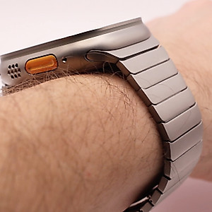 Ultra 2 Metal Bracelet Compatible with Apple Watch Ultra 2 / Ultra Metal Band 49mm for Men - Titanium Color Metal Bracelet