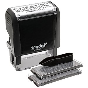 Trodat Printy Black Mount 4912 Typo Do It Yourself Stamp Kit (Up to 3 Lines)