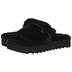 Koolaburra by UGG Women's Fuzz-AH Slipper, Black, 11