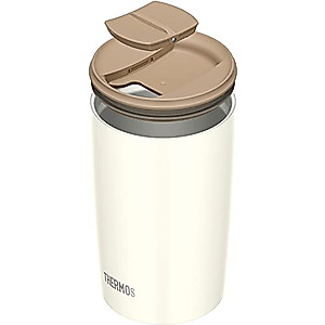 Thermos JDP-400 WH Vacuum Insulated Tumbler with Lid, 13.5 fl oz (400 ml), White