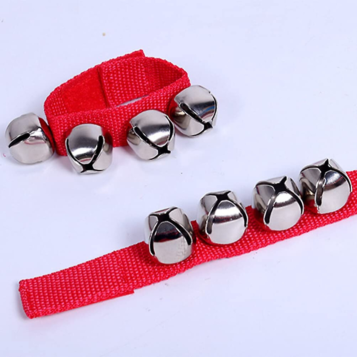 ibasenice Cheerleading Wrist Instrument Decorations Red Kids Band Chain Performance Musical Bell Rattle Jingle Adjustable Toys Bells Ankle Rhythm Bracelets Kid Foot Dance Ring Adorable