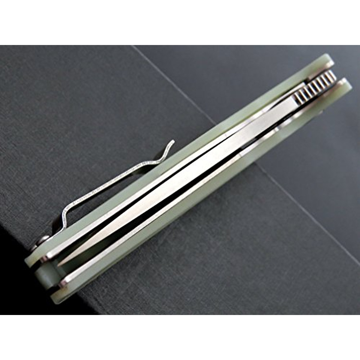 Eafengrow CH3001-G10 Folding Knives D2 Steel Blade G10 Material Handle Outdoor Camping Knife Hunting Survival Hand EDC Tools (Jade)