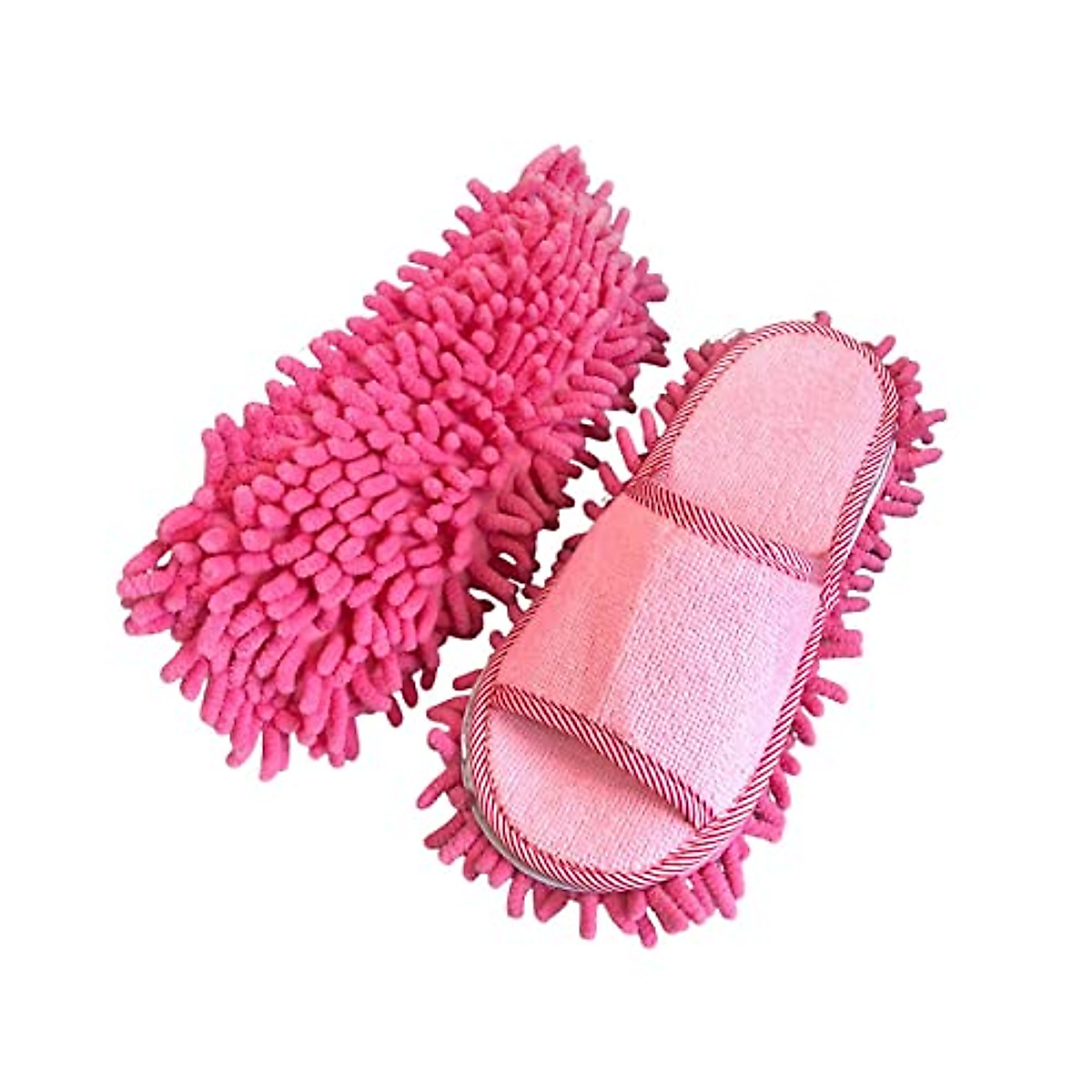 figatia Lazy Mop Slippers Cleaning Sandals Comfortable Cleaner Unisex Silent Mopping Slippers Cleaning Shoes for Floor Polishing Bedroom Bathroom, Pink