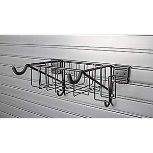 HandIWall Sports Accessory Kit with Locking Bracket Hooks for Slatwall Panel Organization