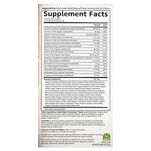 Garden of Life Organics Multivitamin for Men - Men's Once Daily Whole Food Vitamin Supplement Tablets, Vegan, 30 Count
