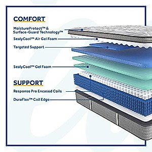 Sealy Posturepedic Spring Silver Pine Euro Pillowtop Medium Feel Mattress, Queen