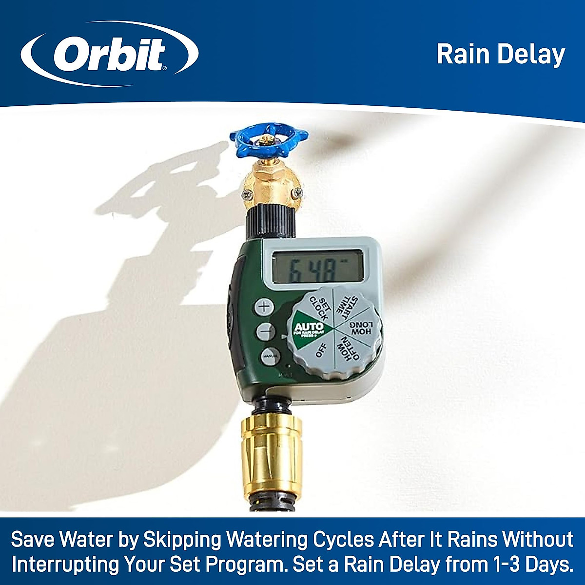 Orbit 62061Z Single-Outlet Hose Watering Timer, 1, Green