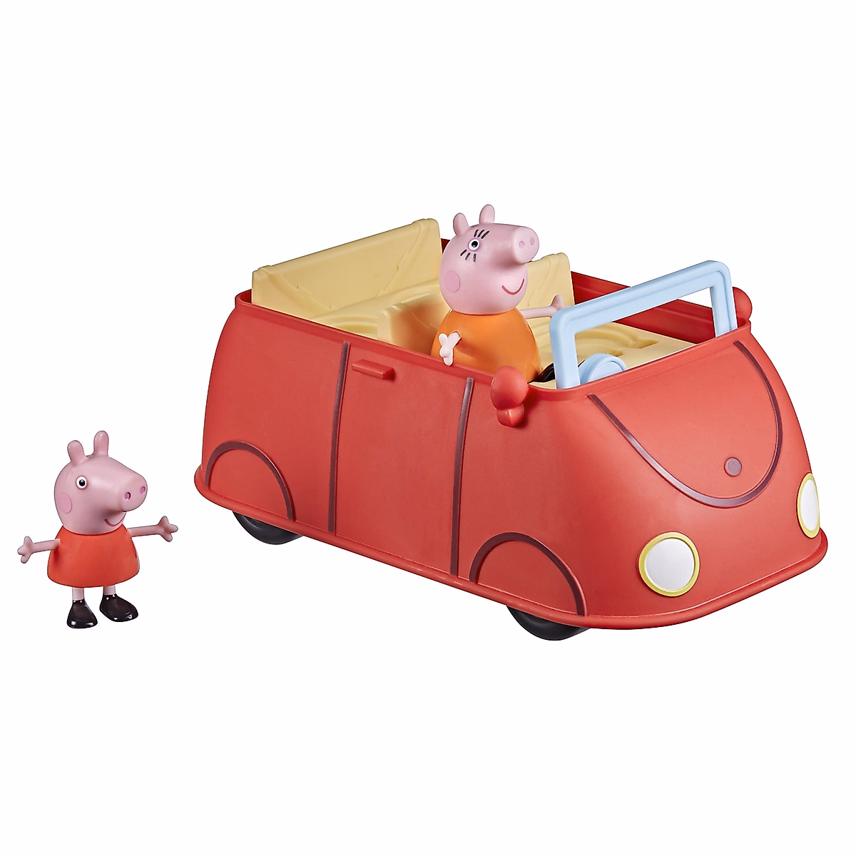 Peppa Pig Peppa’s Adventures Peppa’s Family Red Car Preschool Toy, Speech and Sound Effects, Includes 2 Figures, for Ages 3 and Up