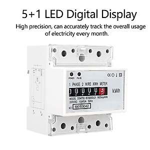 Watris Veiyi DDM75S 10-40A Single Phase KWH Meter, 4P Din Rail Energy Meter, Electric Meter, Electronic Din Rail KWh Meter, LED Electricity Power Consumption Wattmeter Energy Meter